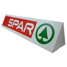 Toblerone shaped event signage